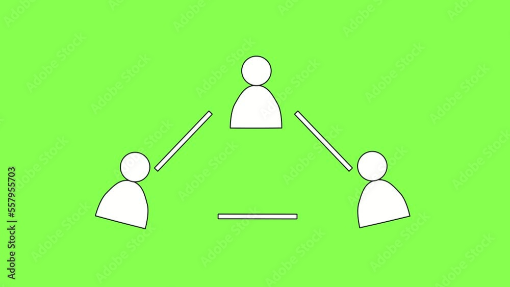 Group of people, team, community, social life. Logo on green chroma key ...