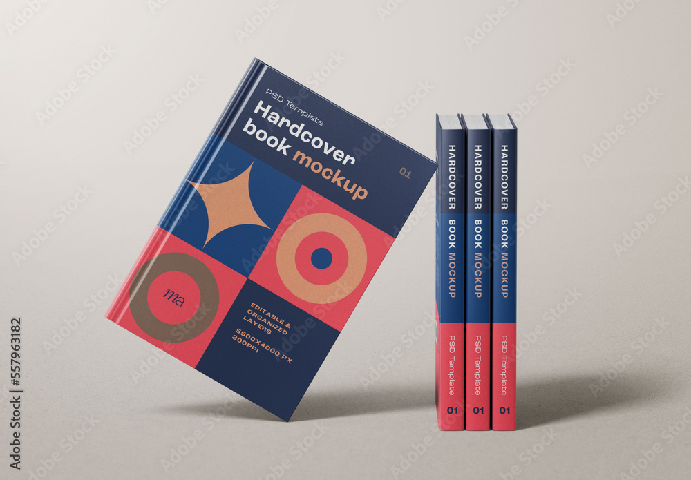 Hardcover Book Mockup Stock Template | Adobe Stock