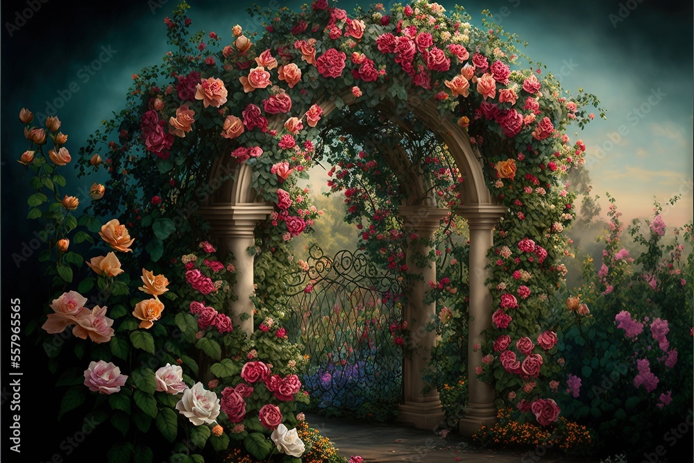 Rose Garden Painting