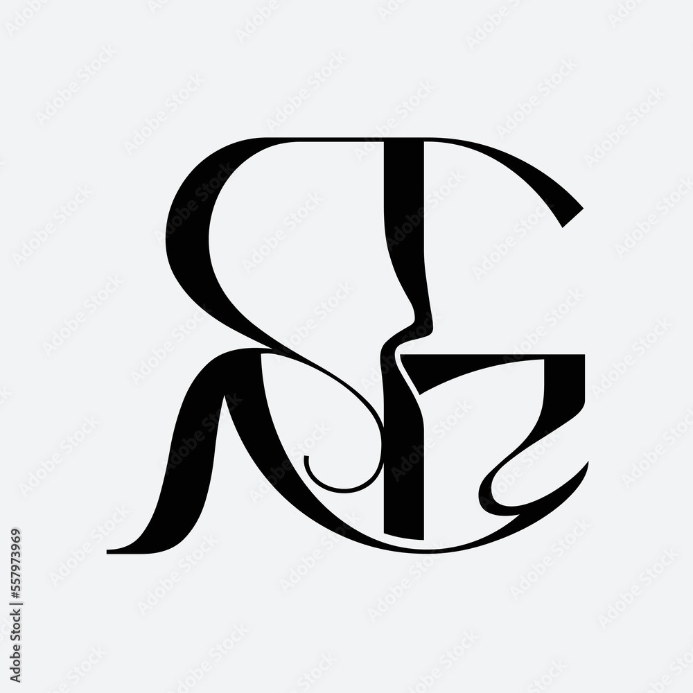 Initial letter rg logo design creative modern symbol icon Stock Vector ...