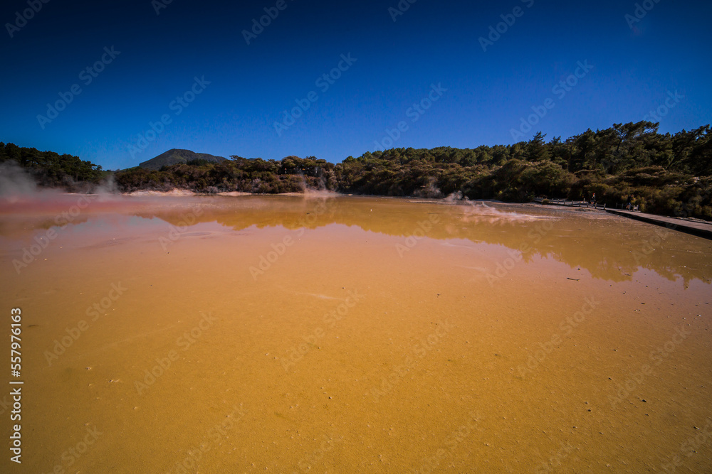 Rotorua weird and unique landscape, geothermal activity, volcanic ...