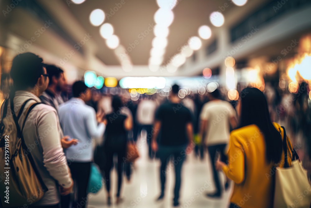 picture of a department store shopping mall with people in the backdrop ...