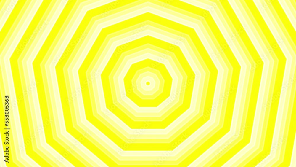 Yellow nonagon star simple flat geometric on white background loop ...