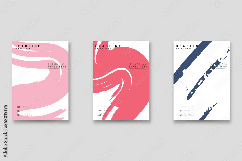 Vector grunge overlay. Hand-drawn abstract frame set. Ink brush strokes ...