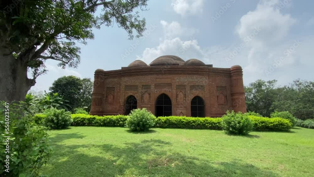 Pan shot of old historic fort located in Dhanbad, Jharkhand, India on a ...