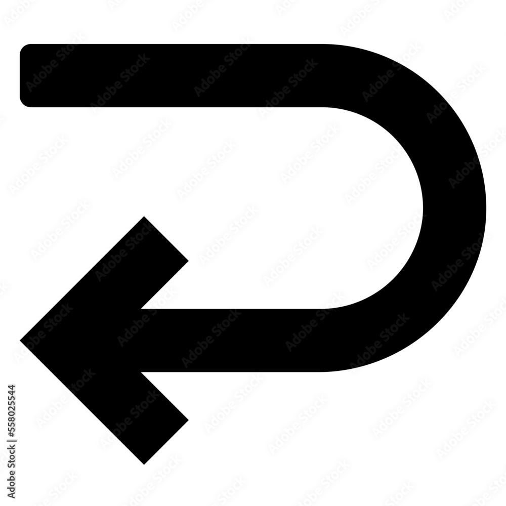 u turn left arrow icon Stock ベクター | Adobe Stock