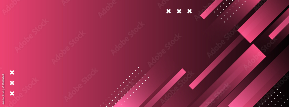 banner background. full color, gradations of pink and black Stock ...
