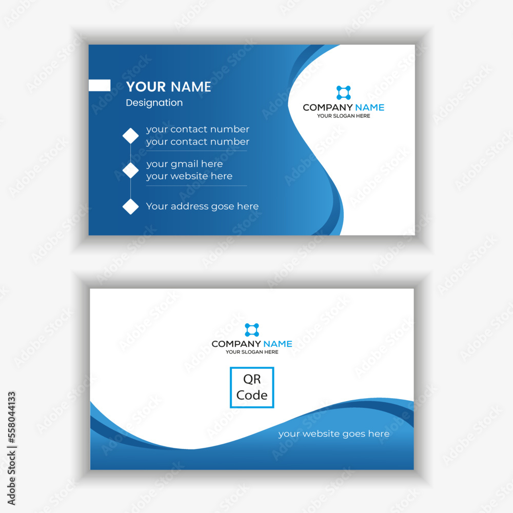Modern business card template for advertisement. Smart illustrator ...