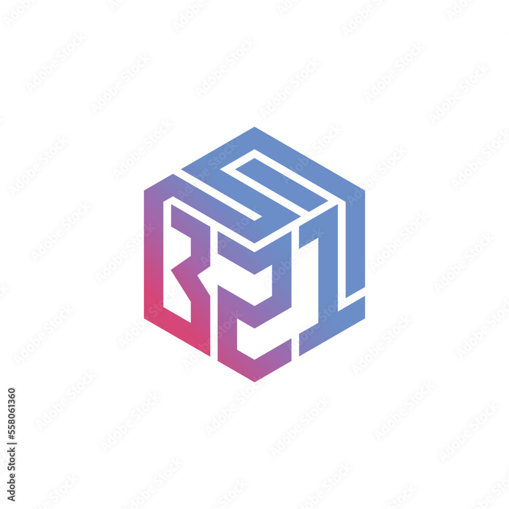 Vetor de B21 Logo Design, Box Logo, 3D, cube logo, isometric logo do ...