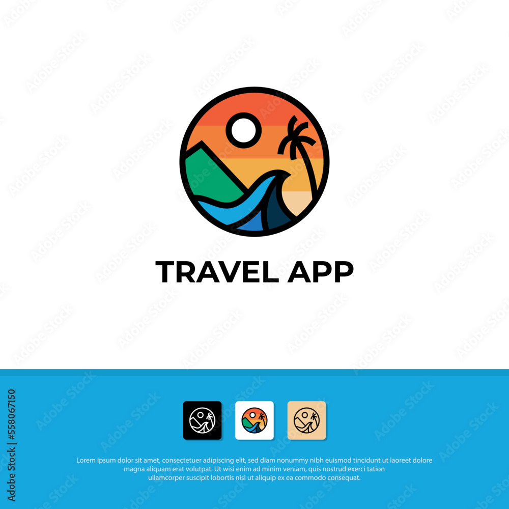 Modern Travel Agency logo design with point map and letter S silhouette ...