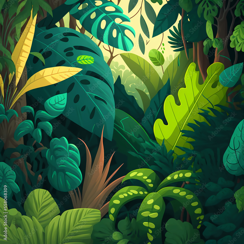 cartoon texture 2d seamless pattern landscape Background Concept ...