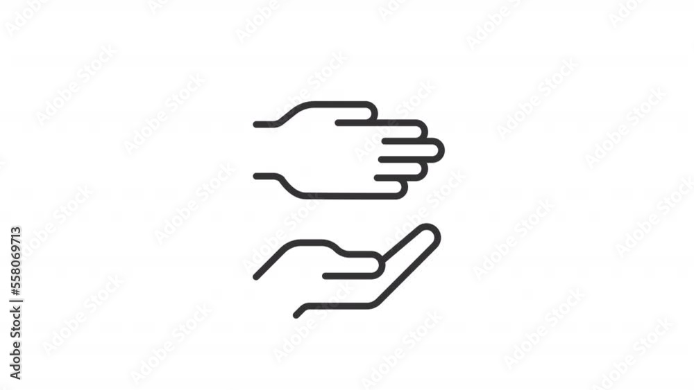 Animated micro-donation linear icon. Money contribution. Raising ...