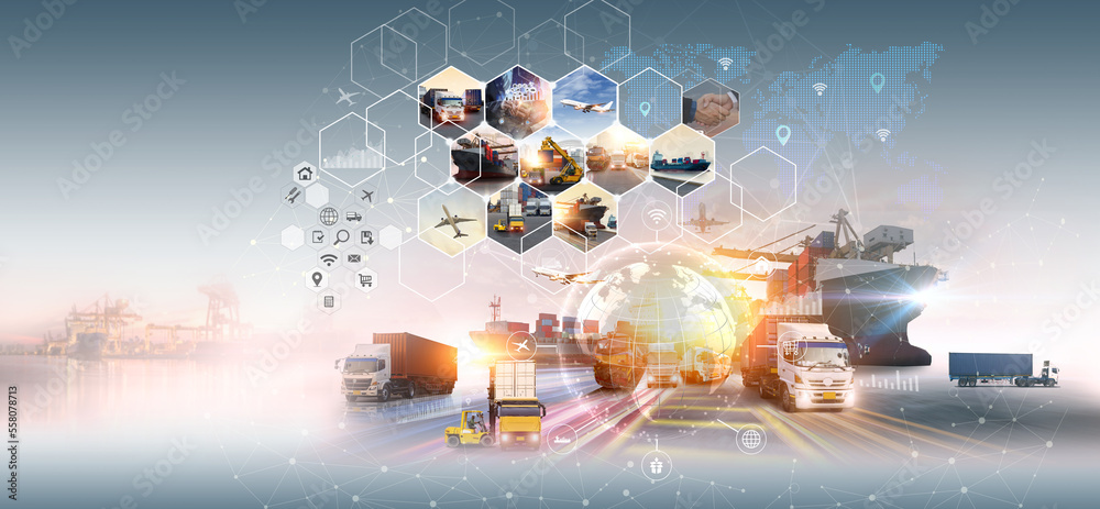 Smart logistics and transportation Concept, Transportation and logistic ...