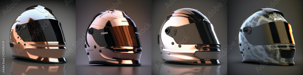 Motorcross motorsports high speed helmet design renders with gradient ...