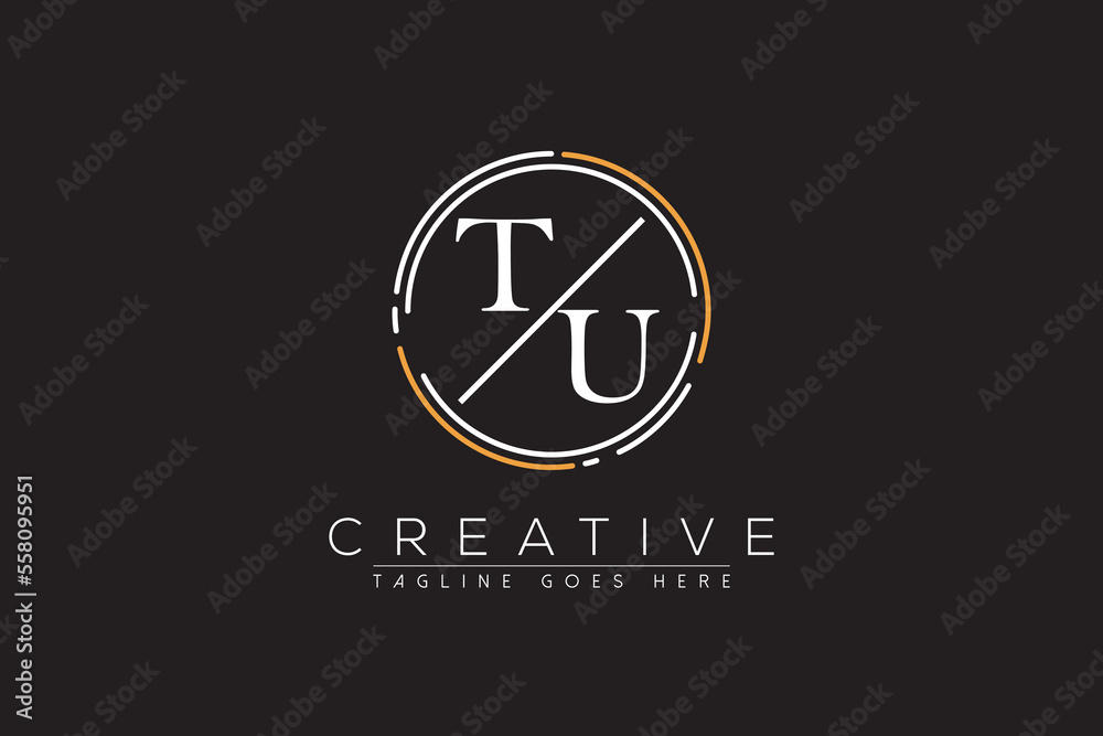 letter tu elegant and luxury Initial with circle frame minimal monogram ...