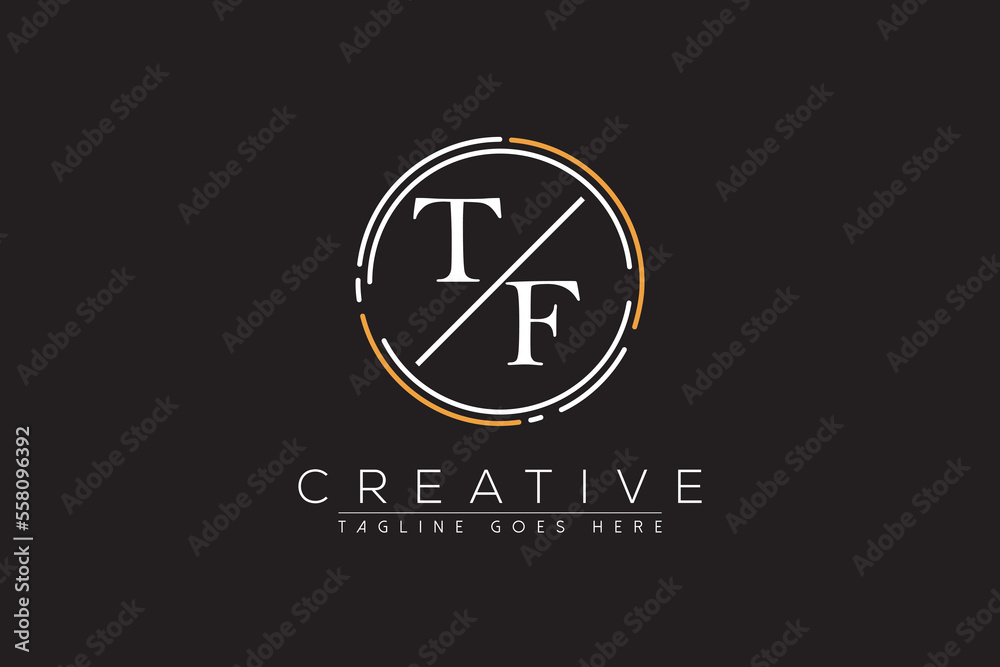 letter tf elegant and luxury Initial with circle frame minimal monogram ...