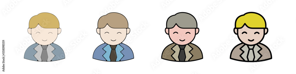 Vektorová grafika „Icone pictogramme symbole homme avatar profil visage ...