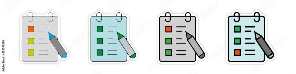 Vetor do Stock: Icone pictogramme symbole logo to do list et liste a ...