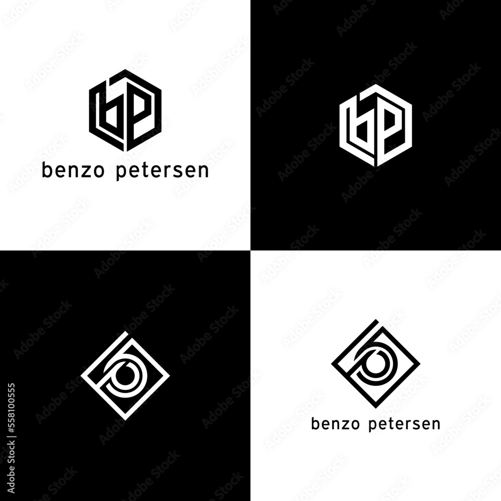 bp letter. creative monogram logo design Stock Vector | Adobe Stock