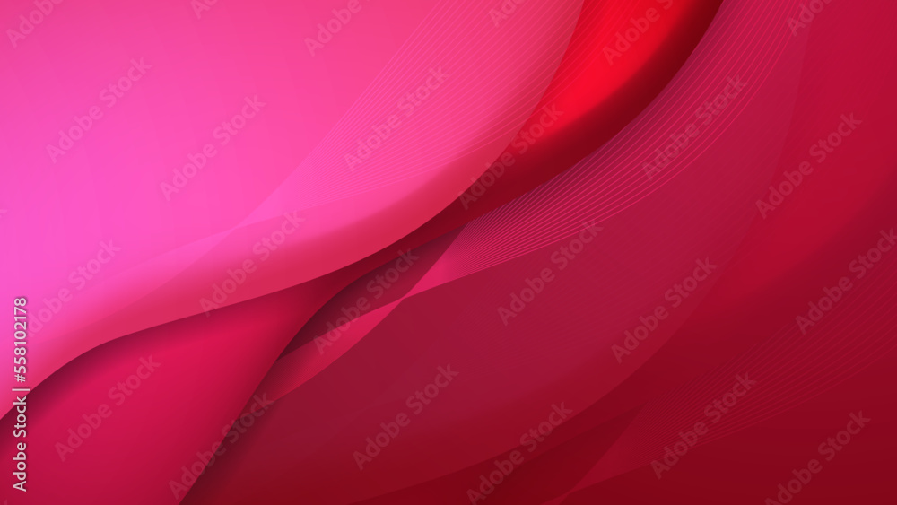 Modern 3d red and pink gradient wave background. Red futuristic ...