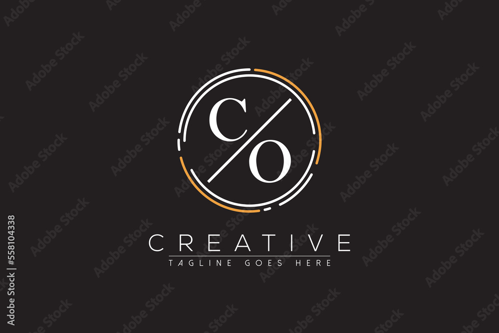 letter co elegant and luxury Initial with circle frame minimal monogram ...