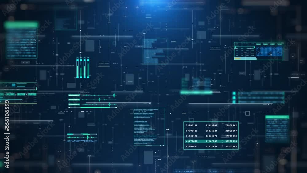 Futuristic digital interface of HUD system. Infographic element. Screen ...