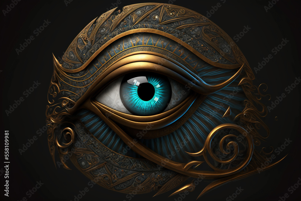 Eye of Horus, ancient Egyptian symbol of magic, healer, protector and ...
