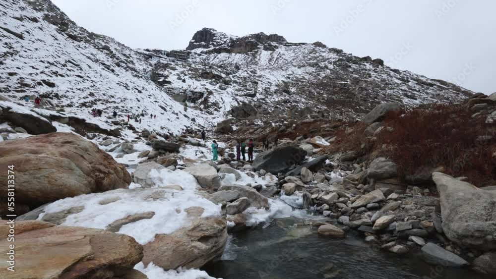 Koksar snow point in Kullu Manali Himachal Pradesh India. Beautiful ...
