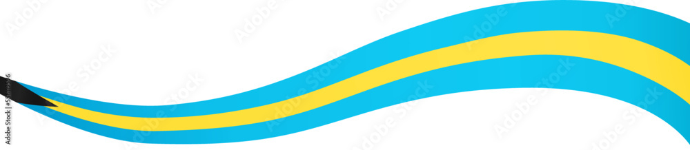Bahamas flag wave isolated on png or transparent background,Symbol ...