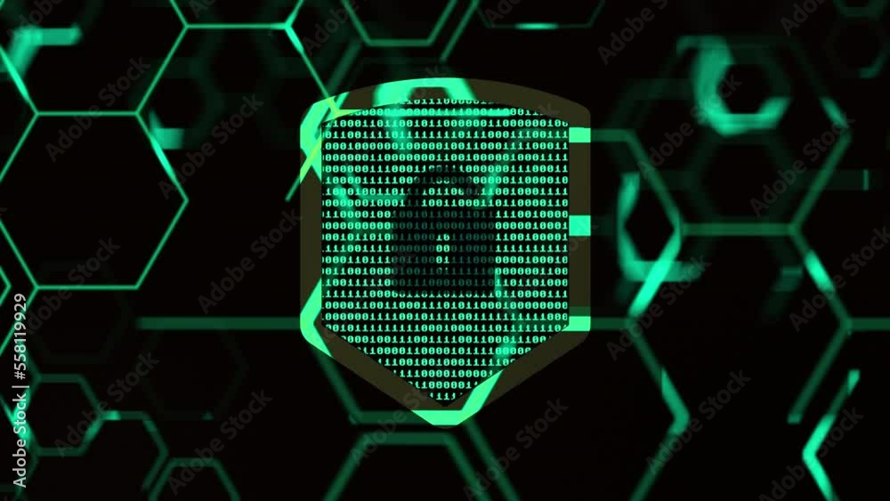 Cyber Security 4K Animation. Lock Icon. Cyber Security of Digital Data ...
