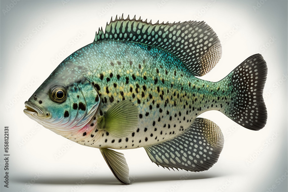 Crappie fish, a North American freshwater fish, is usually caught in ...