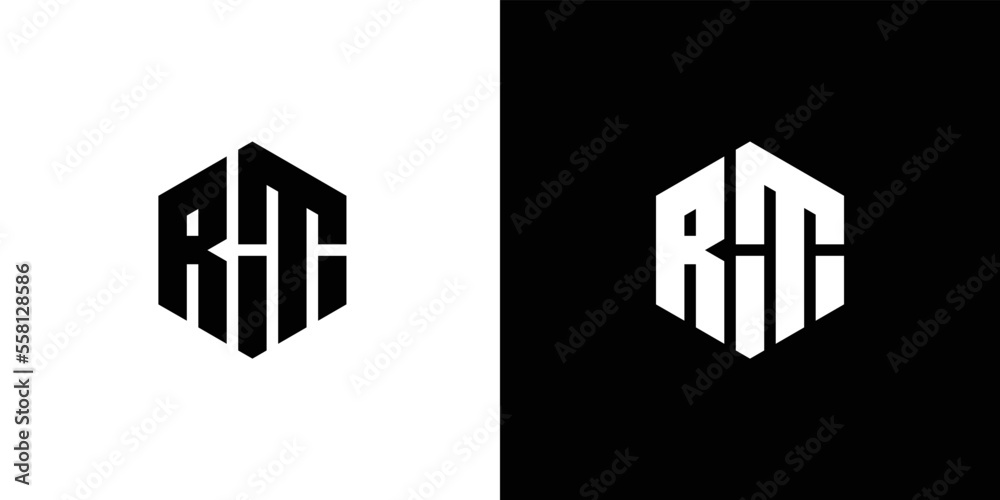 Letter R T Polygon, Hexagonal Minimal and Trendy Professional Logo ...