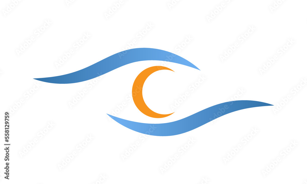 Vector logo design of eye health vision. Pro Vector Stock Vector ...