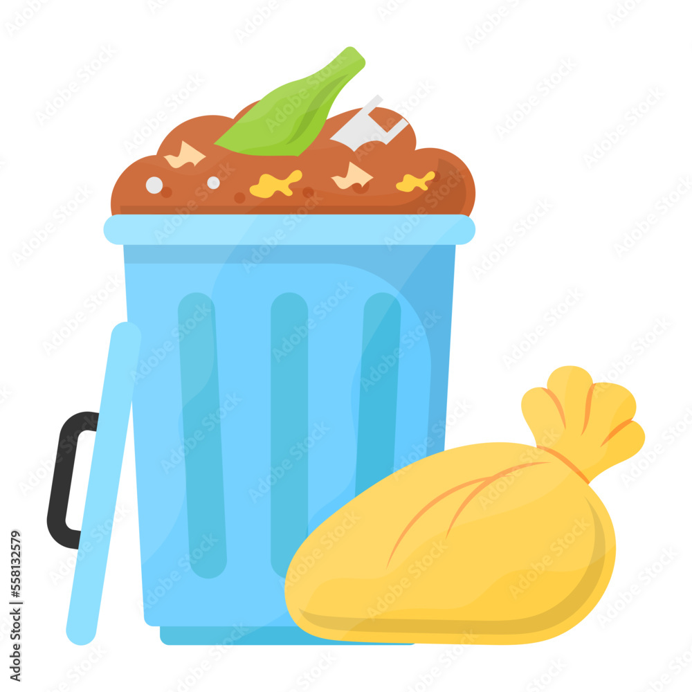 Littering vector color icon design, Environmental pollution symbol ...