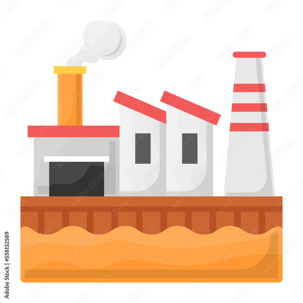 hazardous gases decomposer vector color icon design, Environmental ...