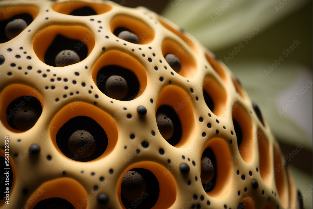 Trypophobia, phobia of holes, bulges, or irregular patterns. Generative ...