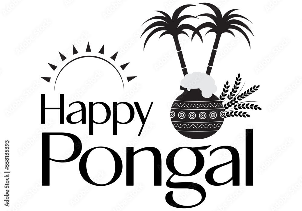 Fotografía Vector illustration of Pongal , a Harvest festival ...