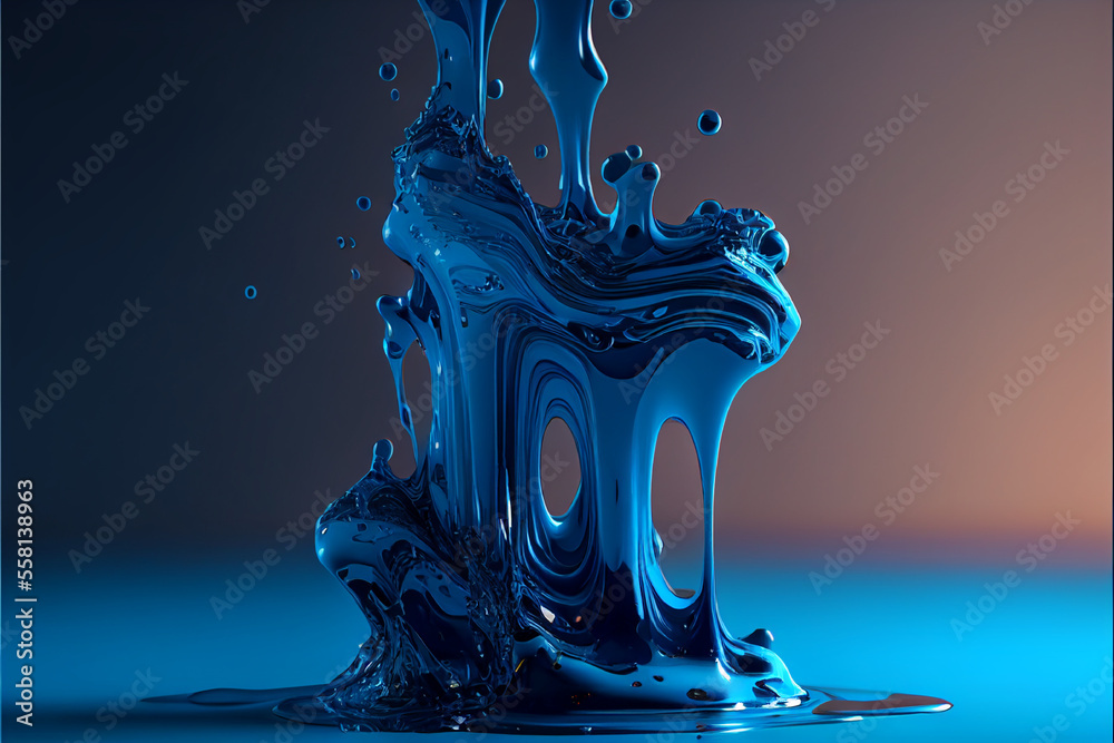 Acrylic blue paint splash | 3d Wallpapers | Blue paint | Beautiful ...