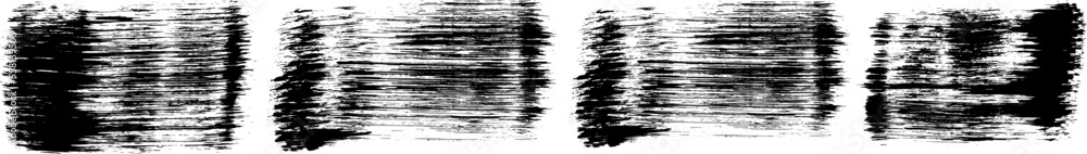 Vector image set of hand drawn broad brush strokes, editable, can be ...