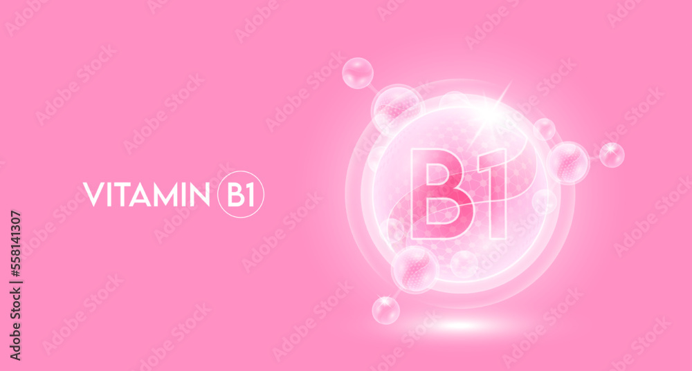Vitamin B1 and bubble atom molecule collagen serum chemical formula ...