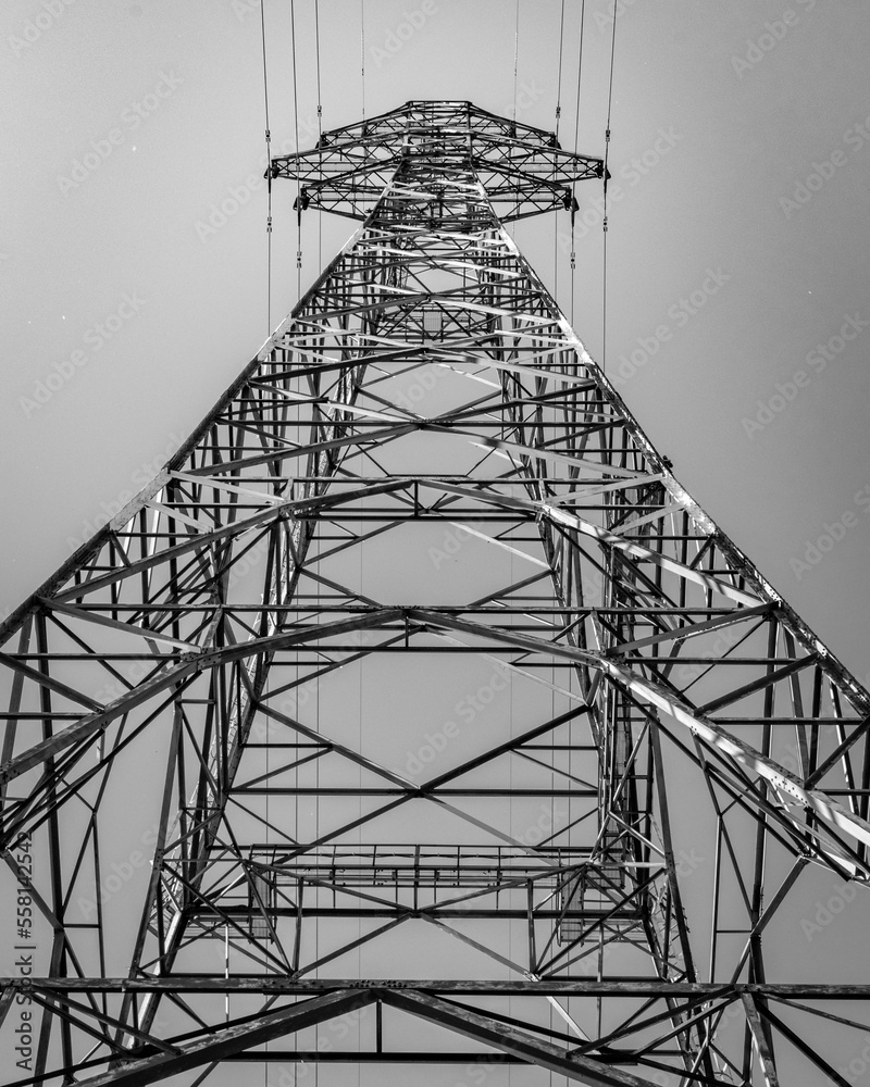 electric pole.Power pole and landscape graphic vector.Distribution ...