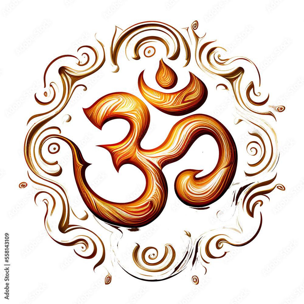Indian Hindu Om symbol, Ohm symbol transparent background Stock ...