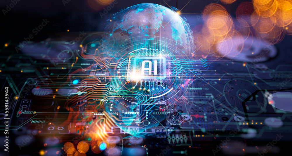 AI, Artificial Intelligence concept,Technology background. Central ...