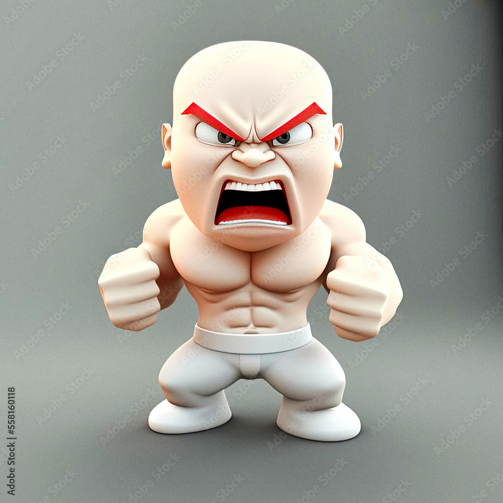 Angry 3d man Stock Illustration | Adobe Stock