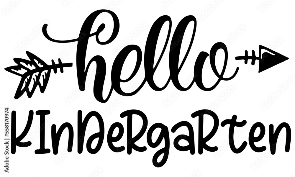 Hello kindergarten svg, Back to School svg, 1st day of kindergarten ...