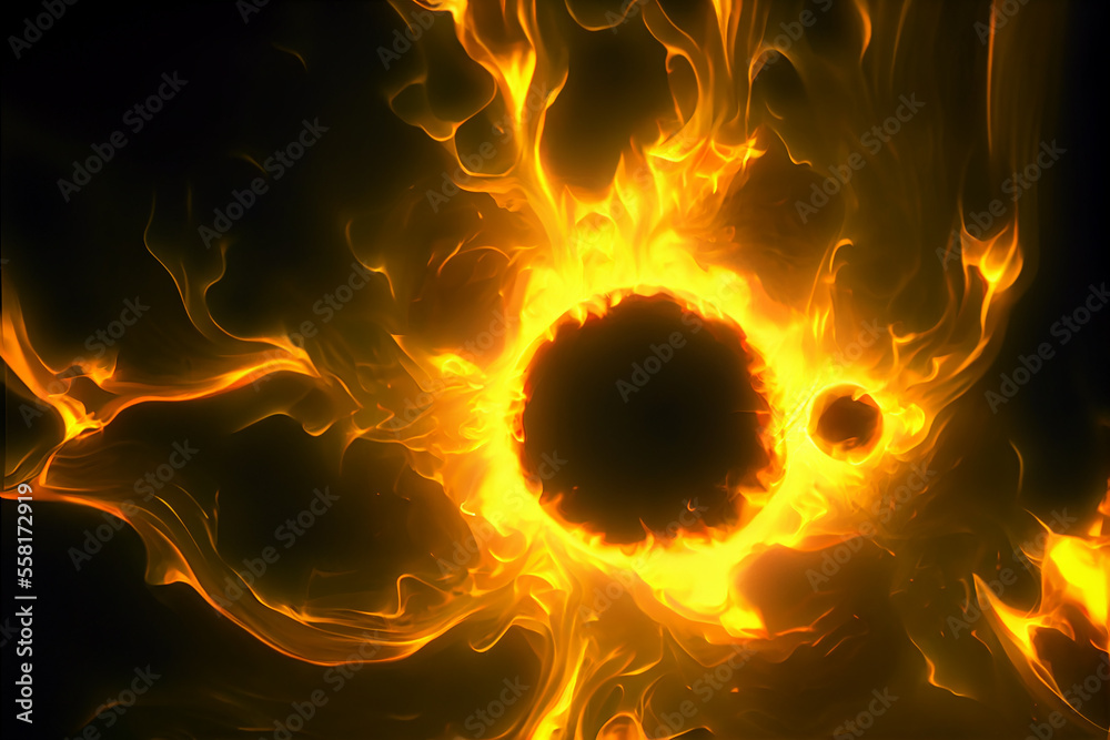 Abstract yellow explosion fire background wallpaper. generative ai ...