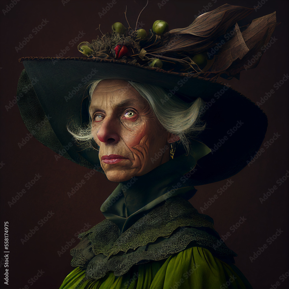 Green Witch Old Hag Supernatural Mundane Enemy DND Roleplaying ...