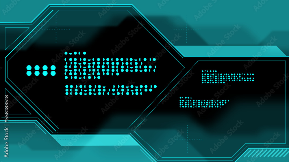 binary code on digital screen. Hi tech abstract dashboard, Sci-fi ...