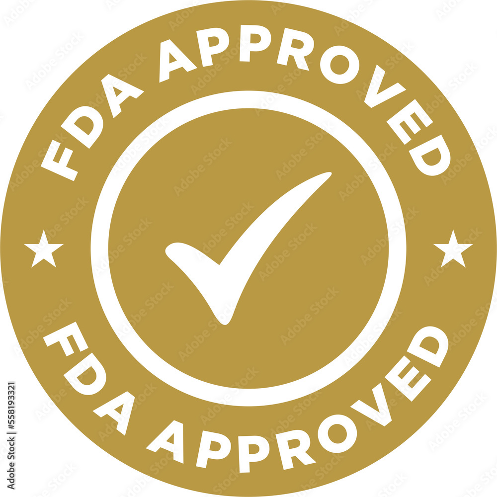 FDA Approved Food and Drug Administration Stamp, icon, symbol, label ...