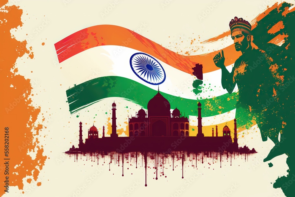 Indian Republic Day celebration stock illustration Republic Day, India ...